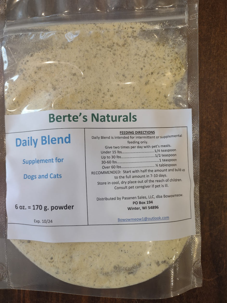 Berte's Daily Blend Vitamins for Dogs – b-naturalsnutrition